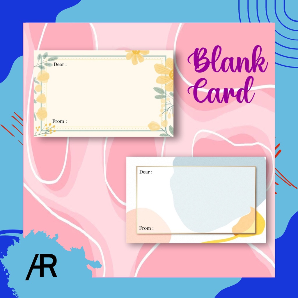 Jual KARTU UCAPAN | GREETING CARD POLOS | DEAR BLANK CARD | Shopee ...