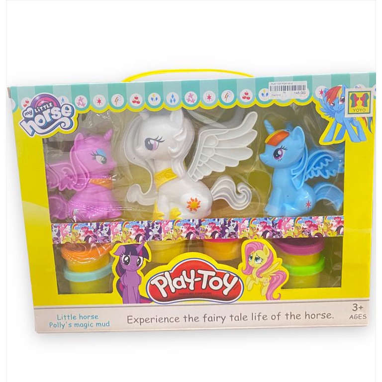 Jual Mainan Anak Play Doh Kuda Pony Fundoh / Play Toy Poni | Shopee ...