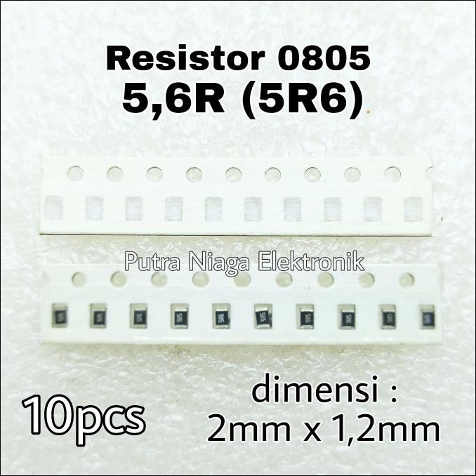 Jual (10pcs) Resistor SMD 0805 5,6R Tahanan 5.6ohm 5,6ohm 5.6 Marking ...