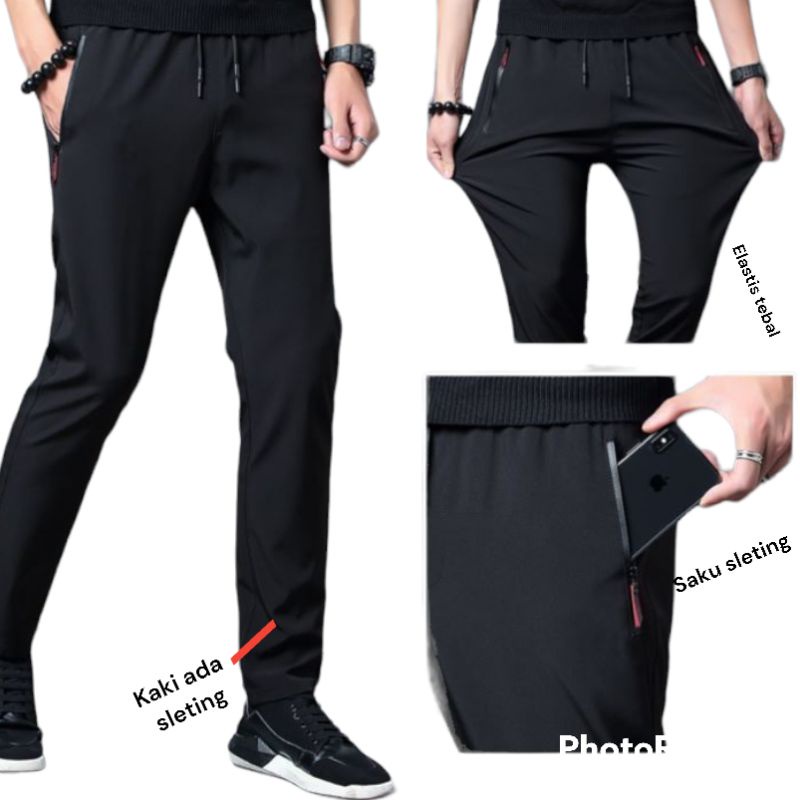 Jual Celana training panjang pria olahraga gym jogging senam yoga ...