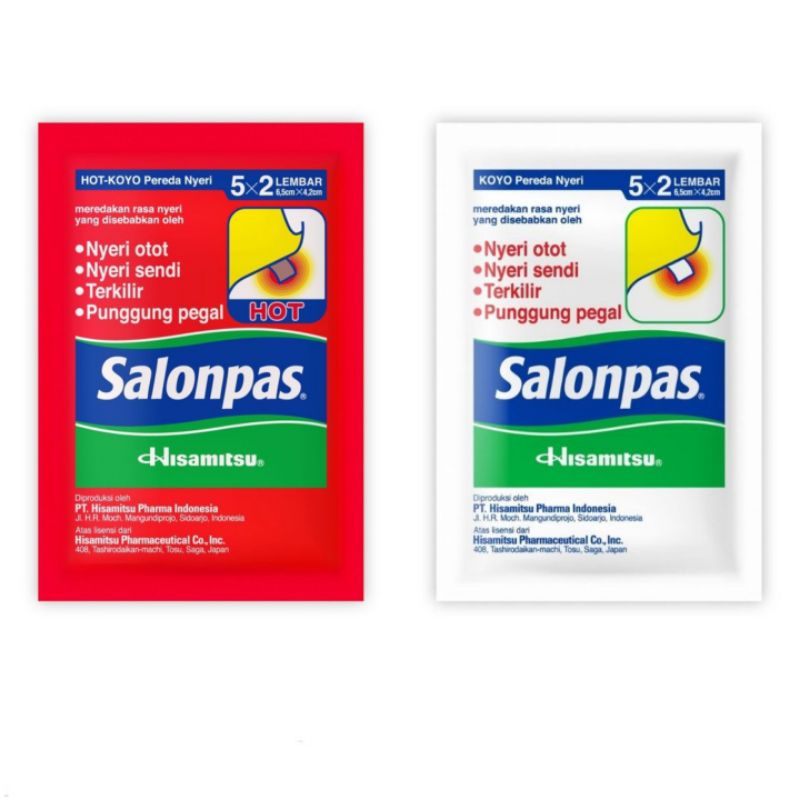 Jual SALONPAS KOYO HANGAT & PANAS HOT SACHET isi 12 Lembar Pereda Nyeri ...