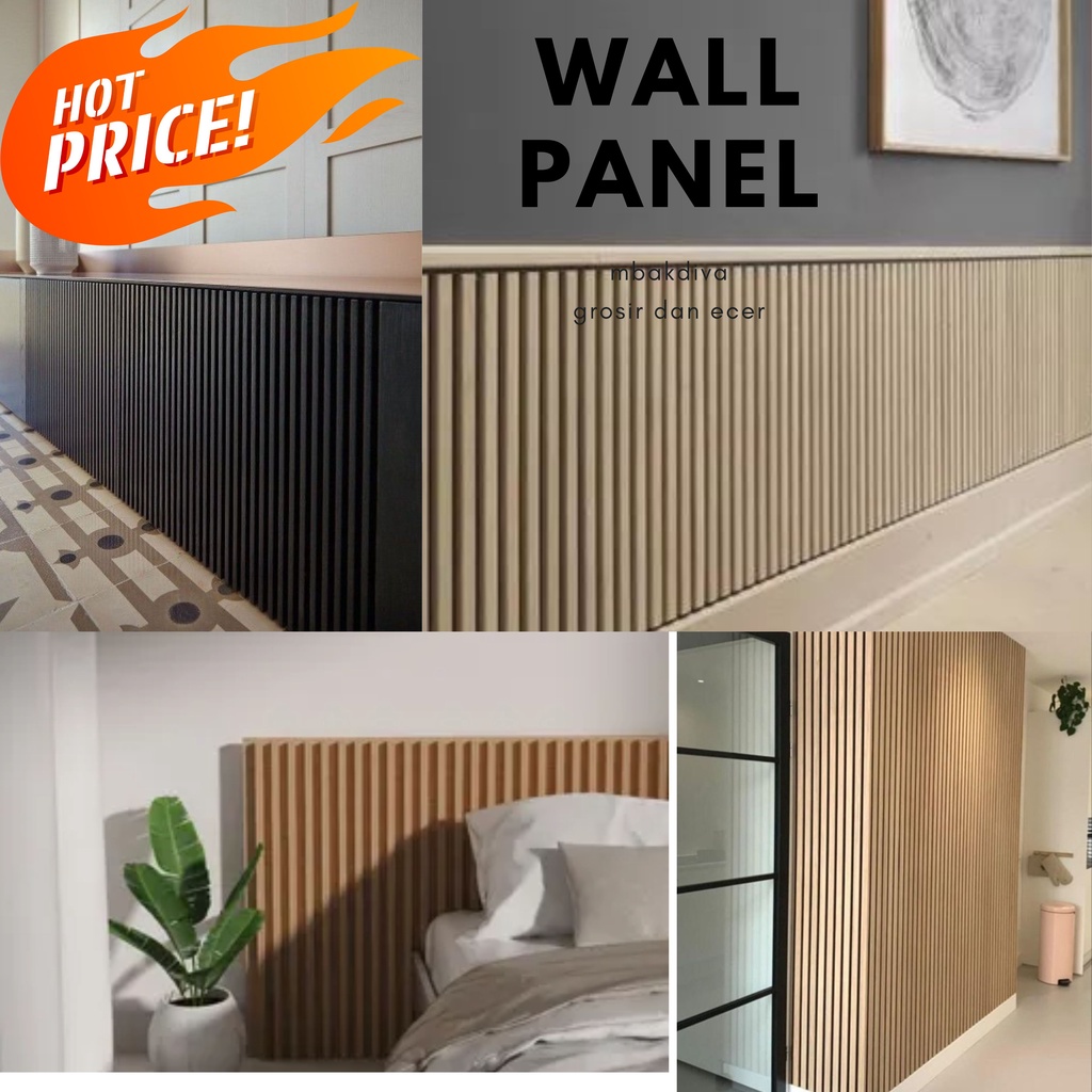 Jual WALLPANEL Wall Panel kayu wood decosit sticker foam conwood ukuran ...
