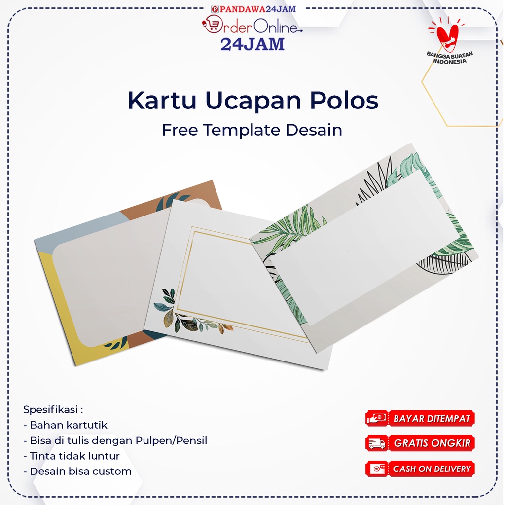 Jual Kartu Ucapan Polos Thank You Card Polos Gretting Card | Shopee ...