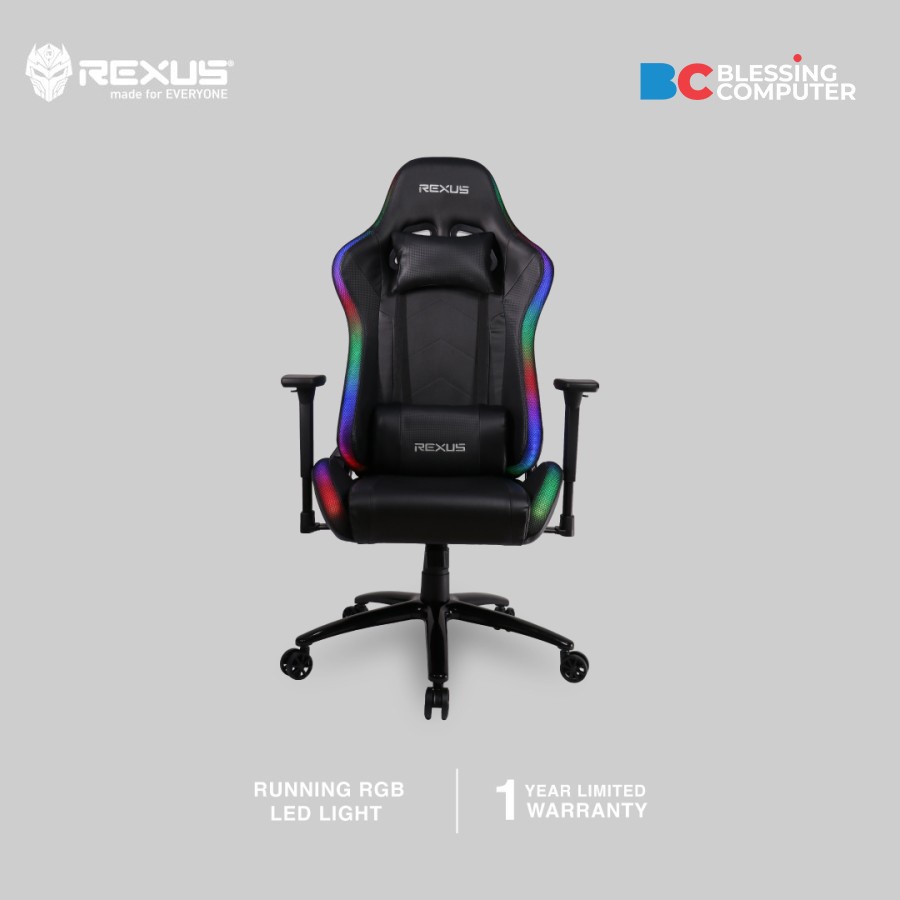 Jual KURSI GAMING REXUS RGC 103 RGB BLACK / Rexus RGC-103 | Shopee ...