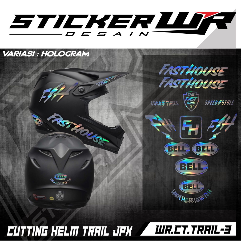 Jual Sticker Helm JPX - Cutting Stiker Helm Trail FASTHOUSE WR-3 ...