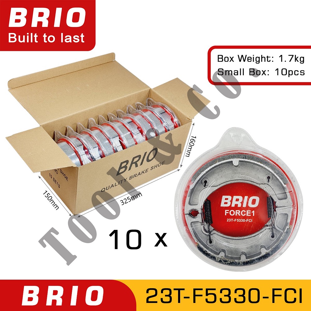 Jual BRIO BRAKE SHOE 23T-F5330-FCI KAMPAS REM TROMOL BELAKANG FORCE 1 ...