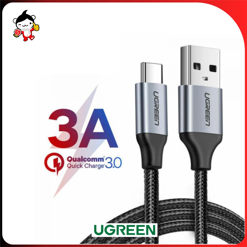 Jual Kabel Usb UGREEN Nickle Braid Type C 1M 2M 50Cm | Shopee Indonesia