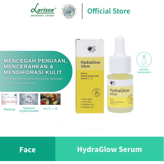 Jual Larissa HydraGlow Serum – Hydrating+Glowing Serum Retinol dan ...