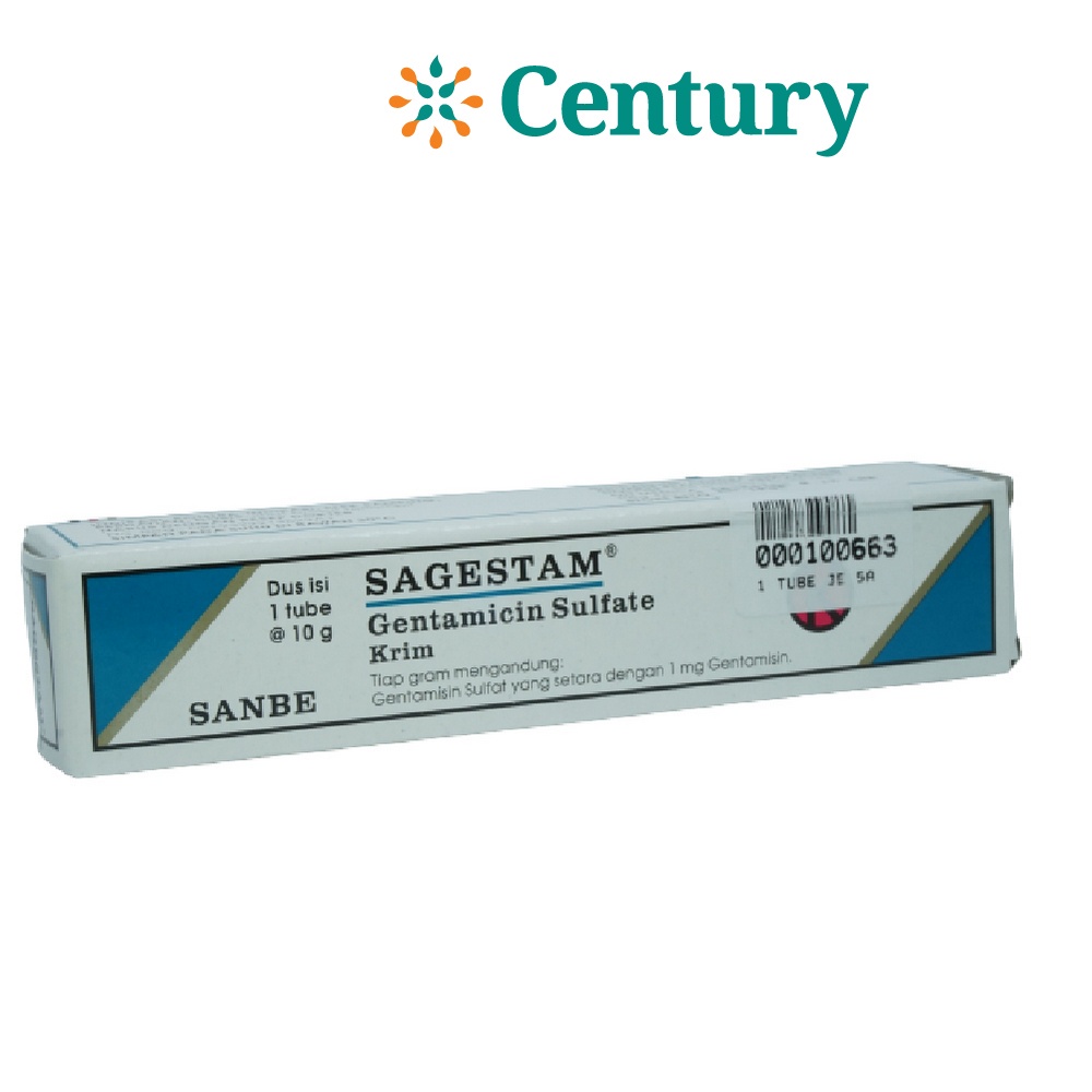 Jual SAGESTAM 0,1% CREAM 10GR / GENTAMYCIN SULFAT / INFEKSI KULIT ...