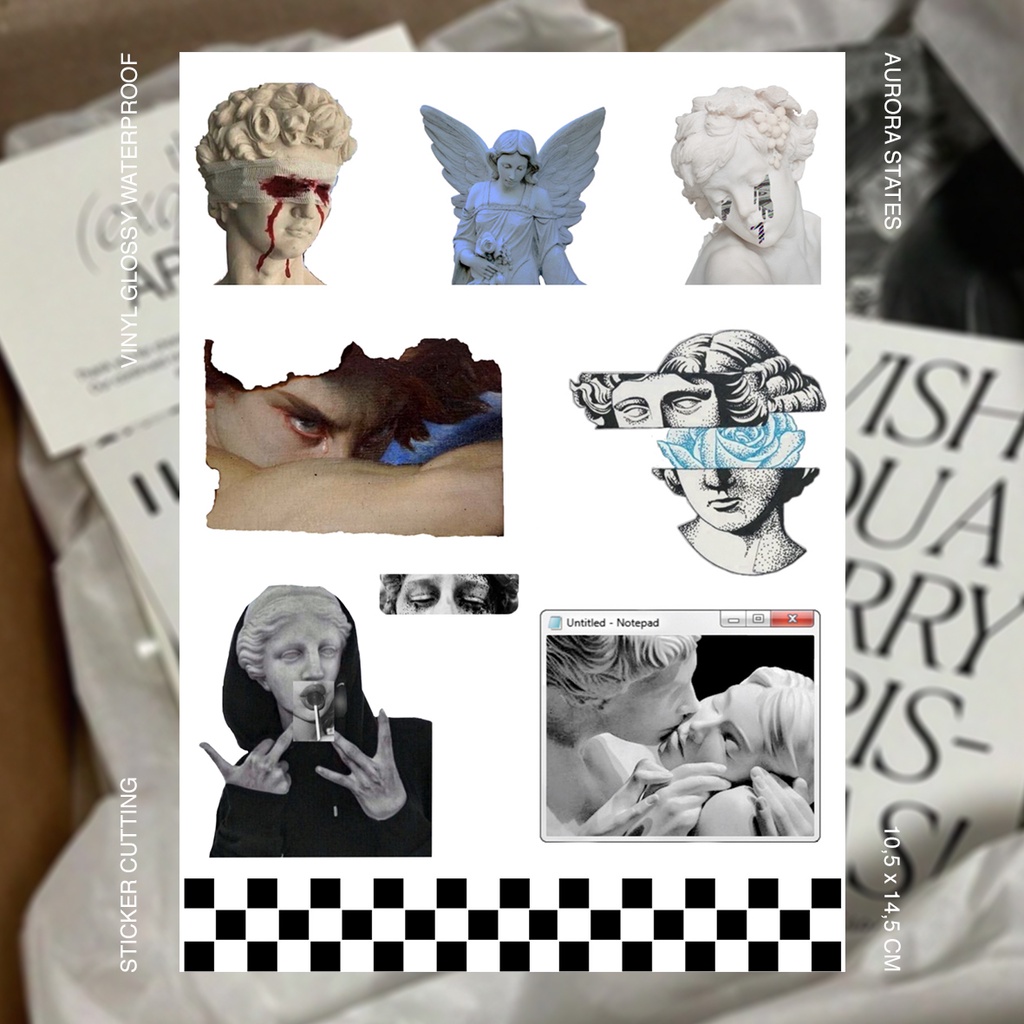 Jual Statue Sticker Aesthetic Packs | Sticker Case Hp/Laptop | Sticker ...