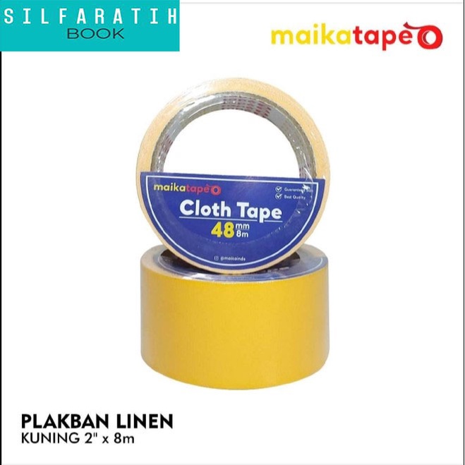 Jual LAKBAN LINEN KUNING UKURAN 2 X 8M | Shopee Indonesia