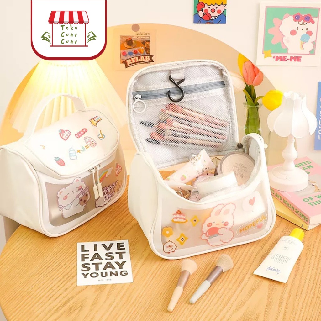 Jual TCC Simple Pouch Transparant make up pouch lucu pouch Traveling ...
