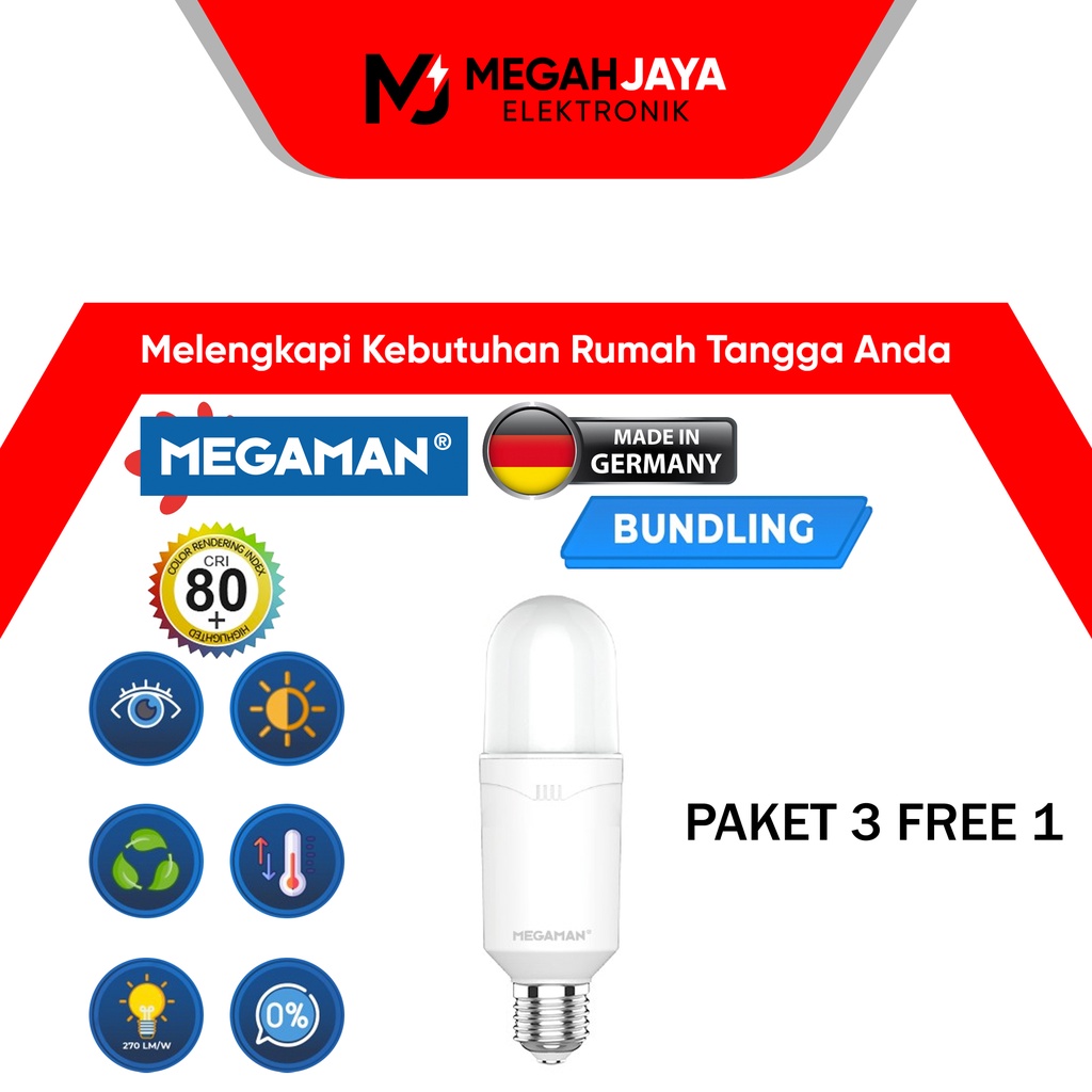 Jual [COD READY] PAKET BUNDLING LAMPU LED / BOHLAM MEGAMAN P-BULB / YTP38Z1 5W / 5 W / 5 WATT ...