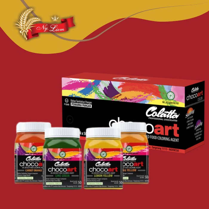 Jual COLATTA CHOCOART Pewarna Cokelat / Oil Base Coloring Agent 50 gram ...