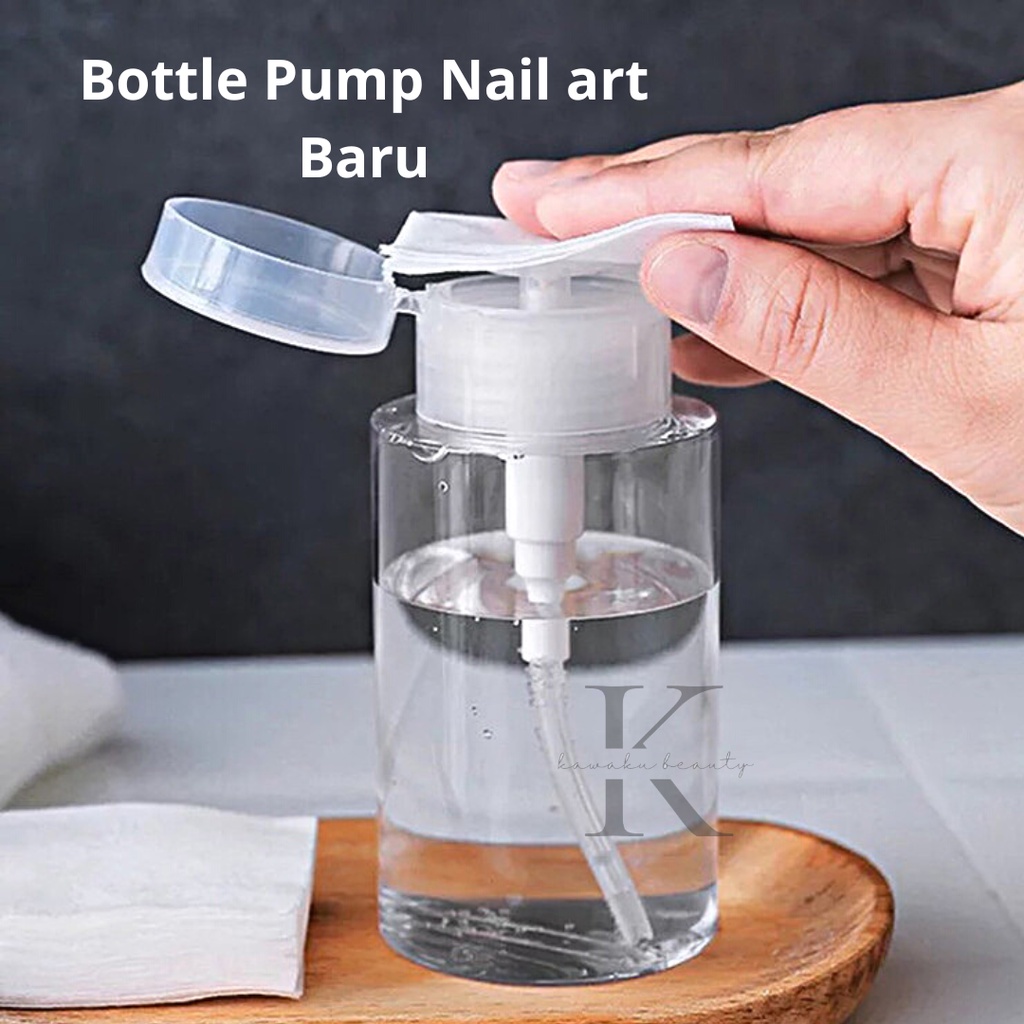 Jual Botol Pump Nail Art/ Botol Aceton Cairan/ Botol Cleanser UV Gel NT ...