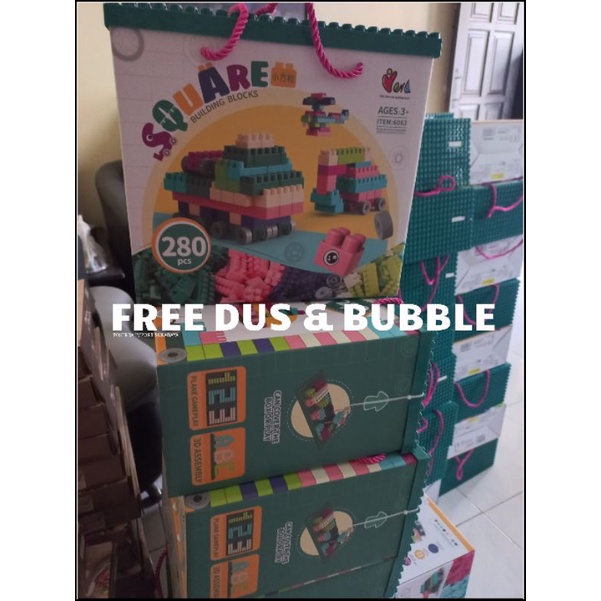 Jual MAINAN BALOK 280 PCS / BUILDING BLOCK / BRICKS 280 PCS / MAINAN ...