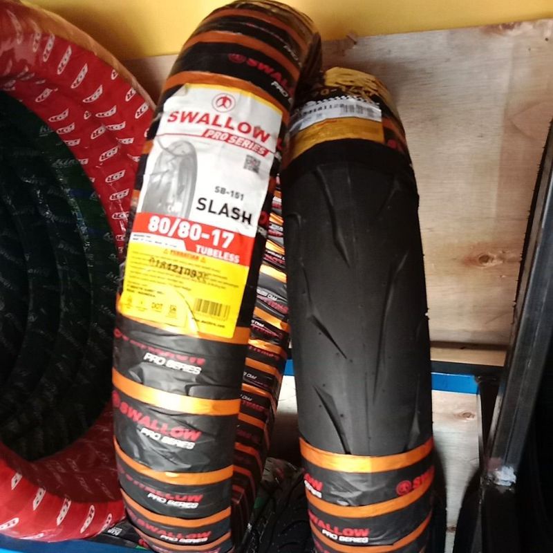Jual ban motor merek swallow slash ukuran 80/80-17 tubeles | Shopee ...