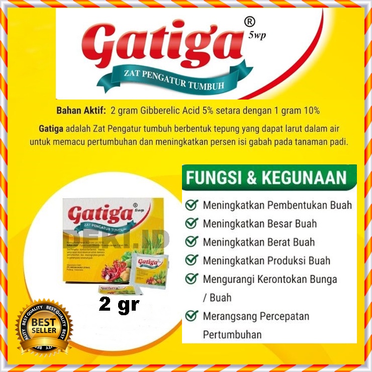 Jual Gatiga 5 WP Hormon GA3 Giberelin Acid ZPT Asam Giberelat Zat ...