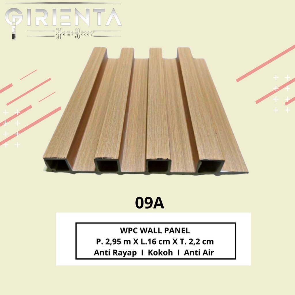 Jual WPC kisi-kisi Hiasan Dinding/AREA BANDUNG/Wall Panel WPC 2.95m x 16cm/Wall Panel PVC Kayu ...