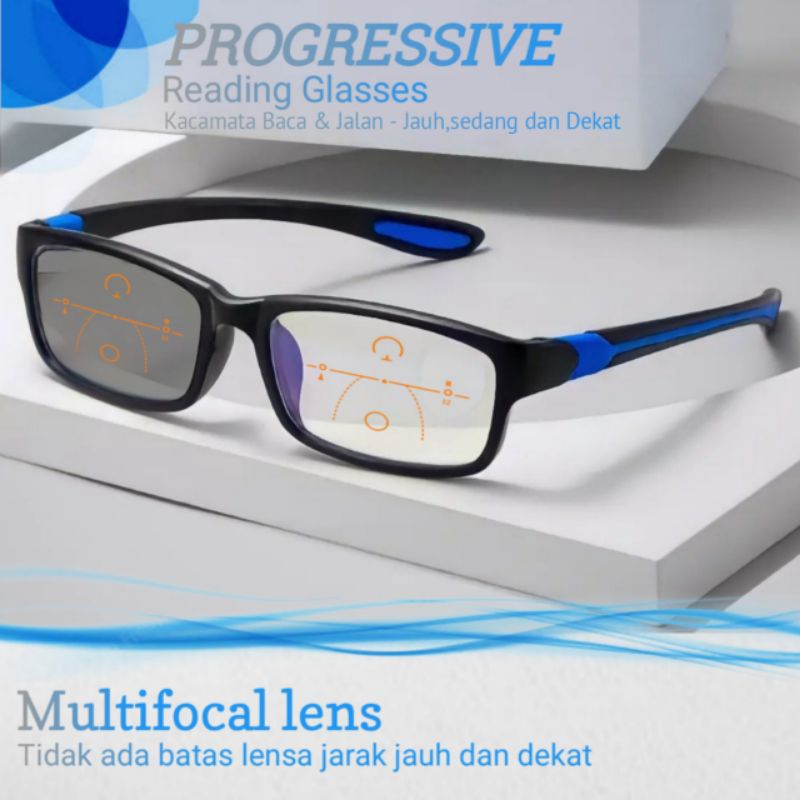 Jual Kacamata Progresif Photocromic Plus Baca Dan Jalan Pria/Wanita ...