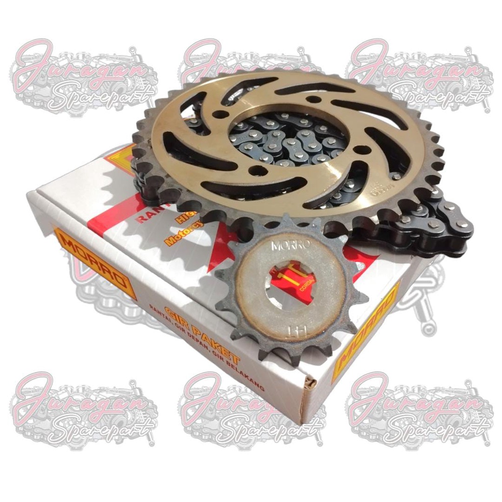 Jual Gir Gear Paket Set + Rantai Fiz, Fizr, Force 1, Crypton, Alfa Merk Morro | Shopee Indonesia