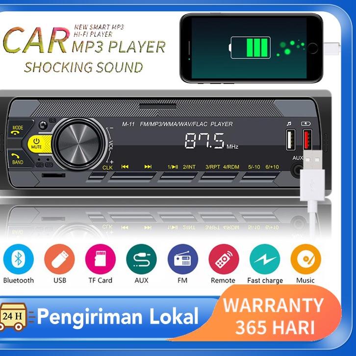 Jual Depan Single Din head unit tape mobil Multifungsi Bluetooth USB ...