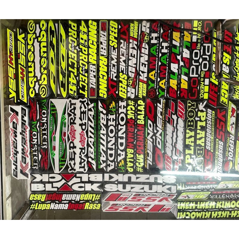 Jual Stiker motor tulisan panjang isi 25 | Shopee Indonesia