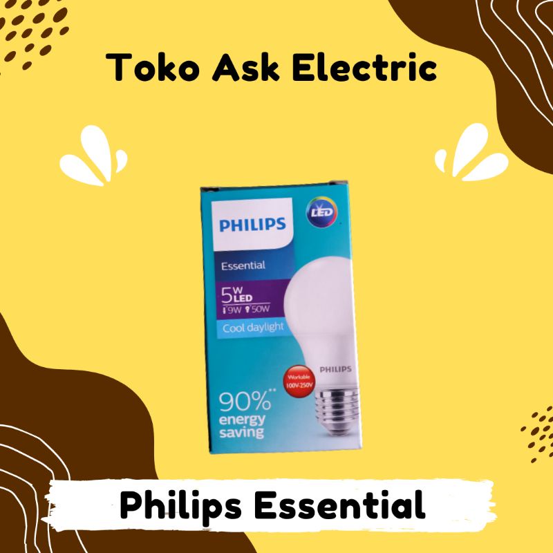 Jual Philips LED Essential 5 Watt/Lampu LED/Lampu Philips/Lampu Awet/LampuTerang/Kebutuhan Rumah ...