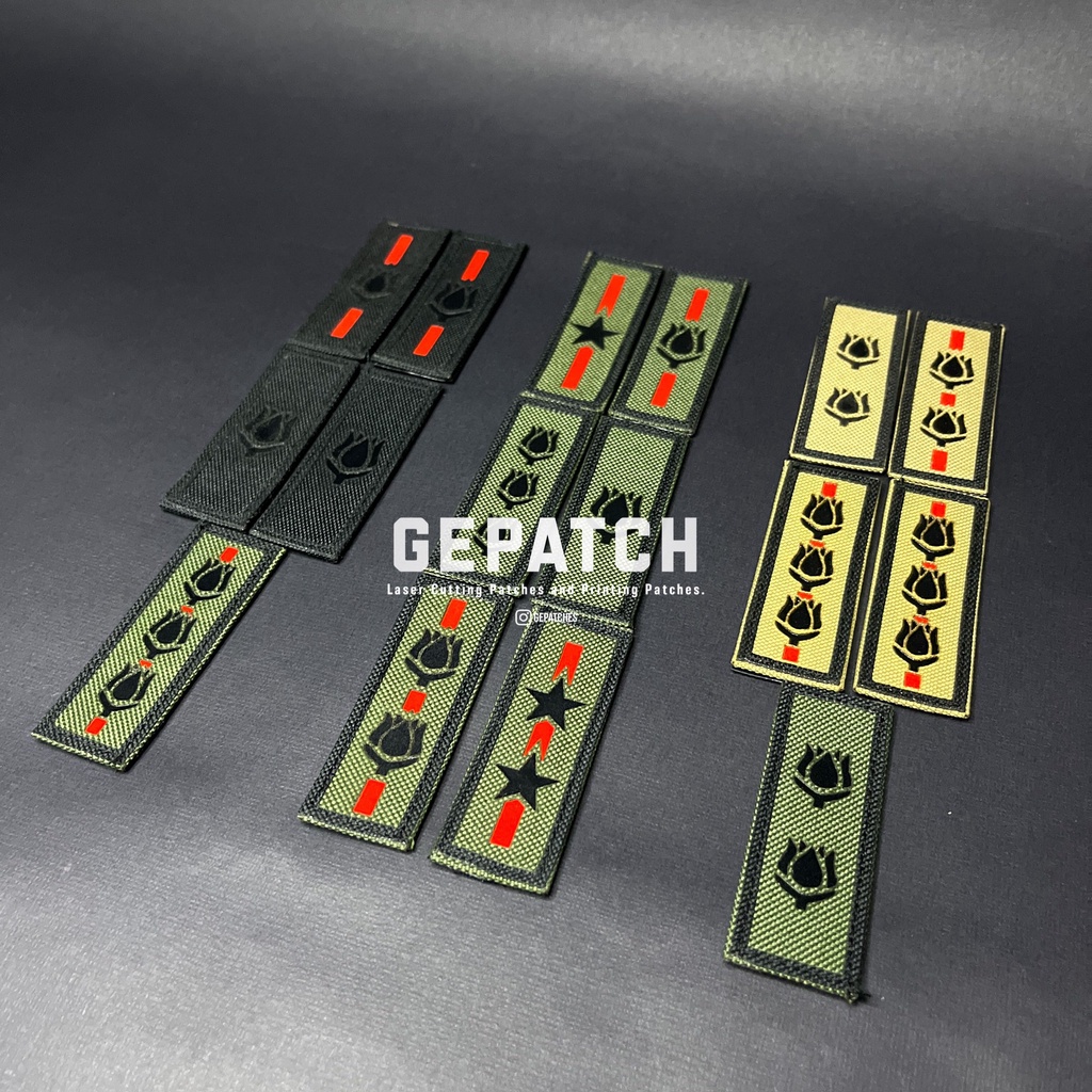 Jual Patch PANGKAT COMBAT T-SHIRT Laser Cutting (Bintang (I-IV ...