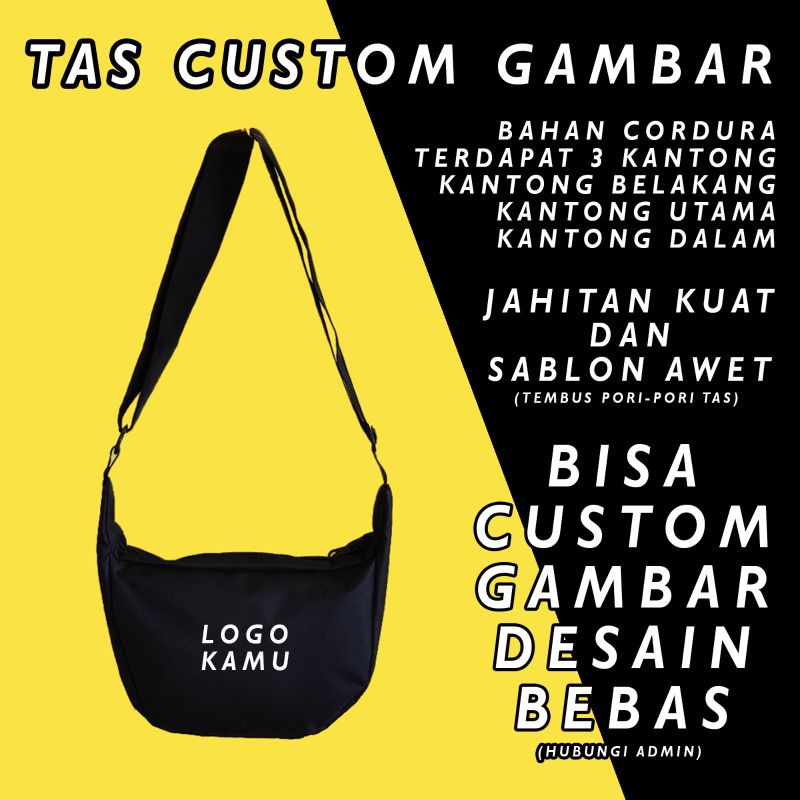 Jual Tas Custom Selempang Desain Bebas - Satuan | Shopee Indonesia