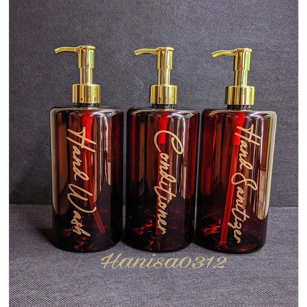 Jual Botol Sabun Cair Pump 500ml Hitam / Botol Pump 500 Ml Hitam Pump ...
