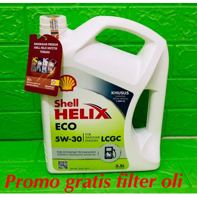 Jual Oli Shell Helix ECO 5W 30 4liter (gratis filter oli) | Shopee ...