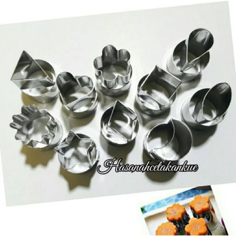 Jual Cetakan Ring Cutter Pemotong Sayuran Wortel 10 Motif | Shopee ...