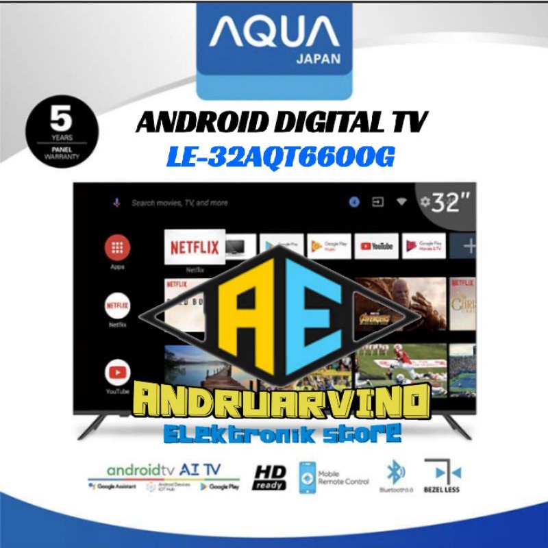 Jual LED TV Aqua Japan 32 Inch LE32AQT6600G 32 Android Digital LED TV ...