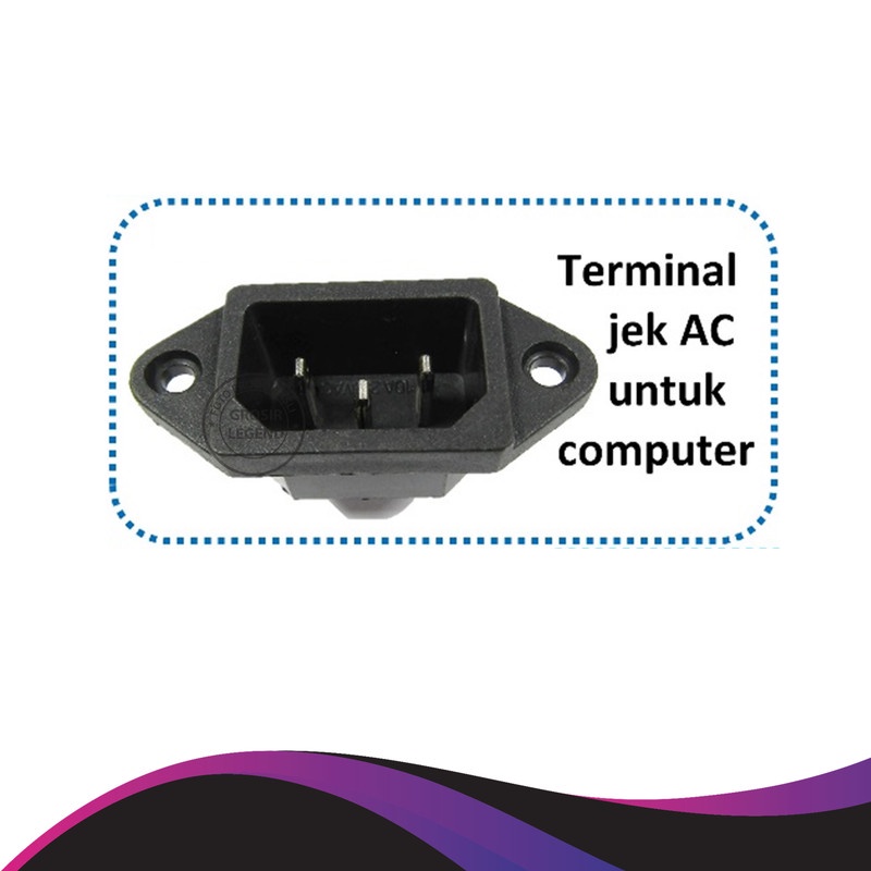 Jual Socket terminal jek AC power komputer 3 pin | Shopee Indonesia