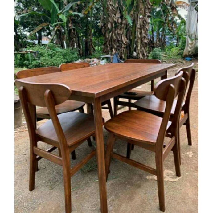 Jual Meja makan ropan k6 kayu jati | Shopee Indonesia