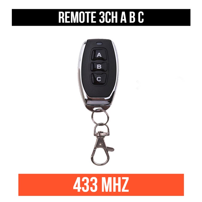 Jual Remote 433MHZ 3 CH 3CH ABC Remot RF433 RF 433 Wireless Transmitter | Shopee Indonesia