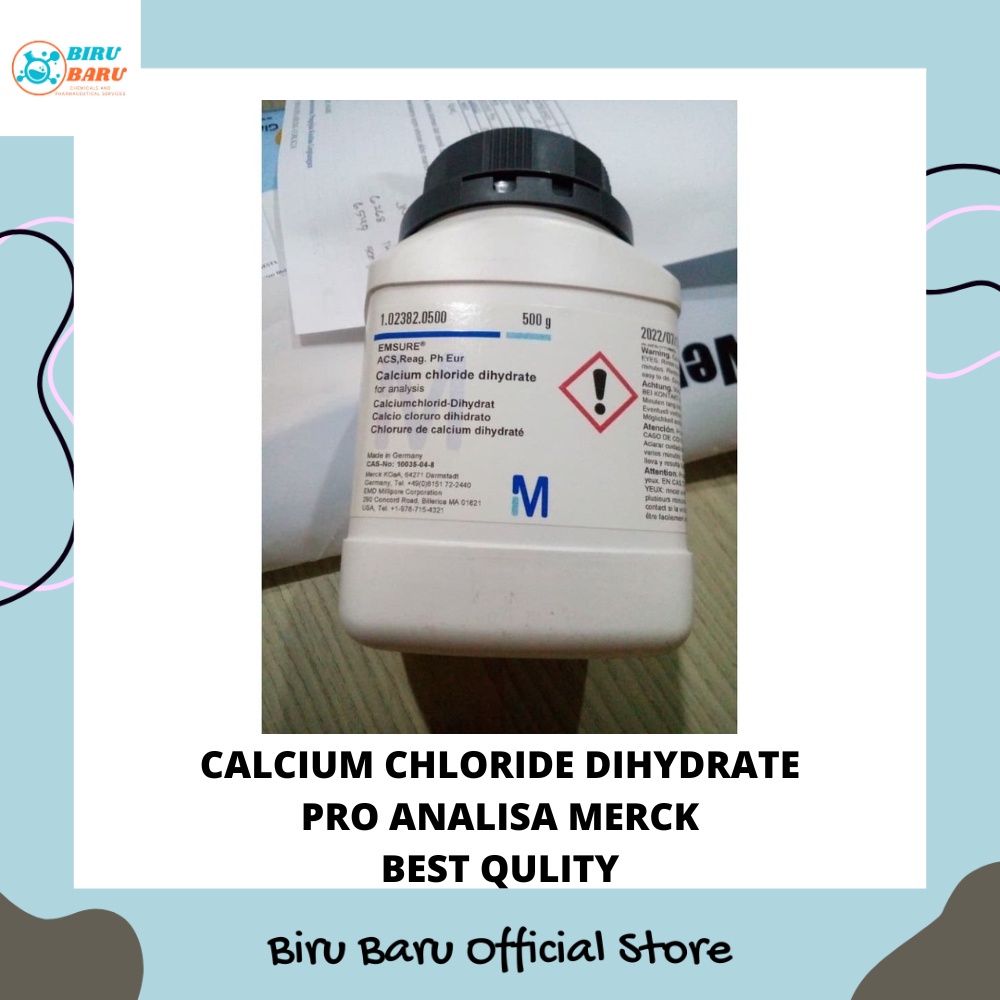 Jual CALCIUM CHLORIDE DIHYDRATE ( CaCl2·2H2O. ) PRO ANALISA 10 GRAM MERCK BEST SELLER | Shopee ...