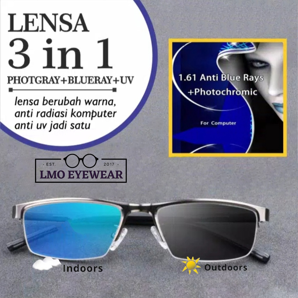 Jual Lensa BLUECHROMIC (Photocromic Blueray) || BLUECHROMIC Anti Embun ...
