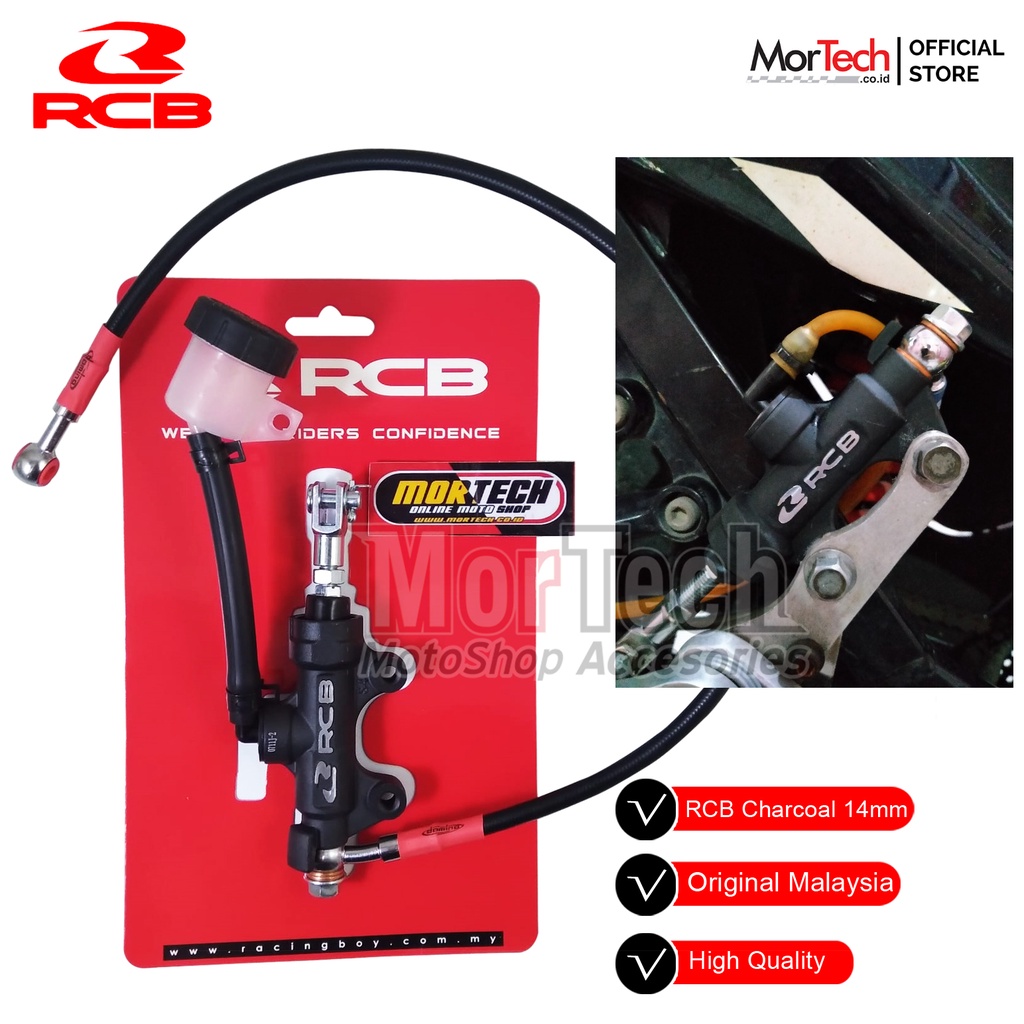 Jual Tonjokan Master Rem Belakang RCB Original Racing Boy Malaysia Brake Pump E-12 Charcoal 12mm ...