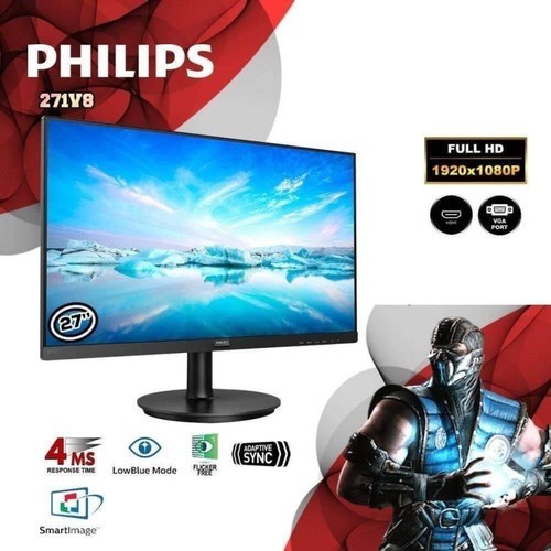 Jual Monitor LED Philips 271V8 27 inch IPS 1080p 75hz 250cdm VGA HDMI ...