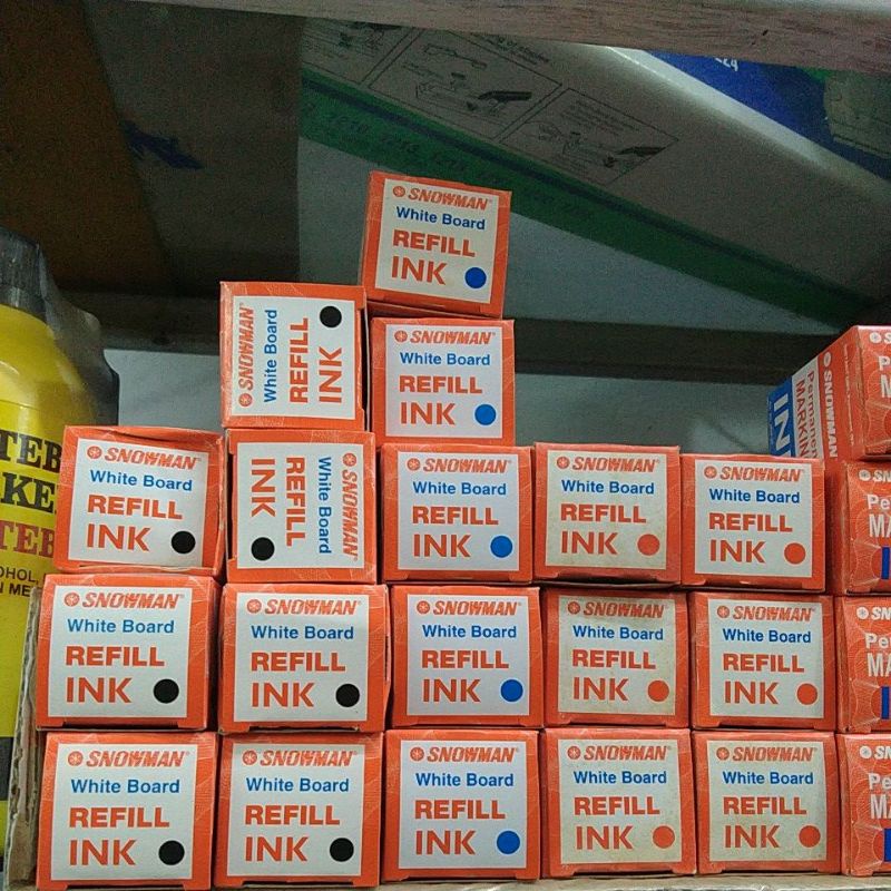 Jual Isi Refill Tinta Spidol SNOWMAN Whiteboard Non Permanent BG-12 ...