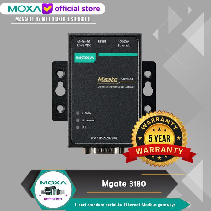 Jual Moxa Mgate Mb3180 Modbus Tcp Gateway Shopee Indonesia