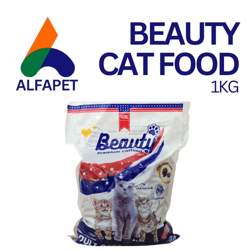 Jual Beauty cat food 1kg makanan kucing | Shopee Indonesia