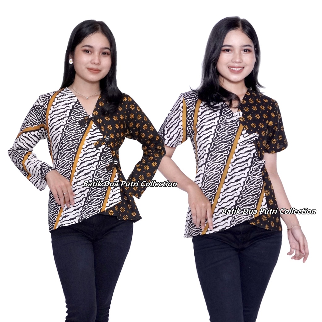 Jual Atasan Batik Wanita Batik Cap Modern Minimalis primadona Blouse ...