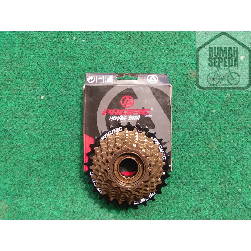 Jual Freewheel Susun 7 Speed Pacific 14-28T Drat Ulir Cocok Untuk ...