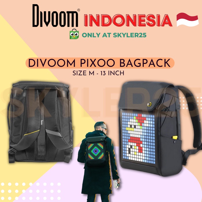Jual Produk Terbaru Divoom Pixoo Smart Backpack M 13 Inch Tas Ransel ...