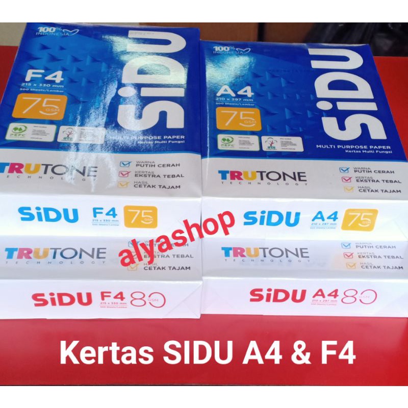Jual Kertas HVS Putih Sinar Dunia SIDU A4 & F4 (dijual per RIM ...