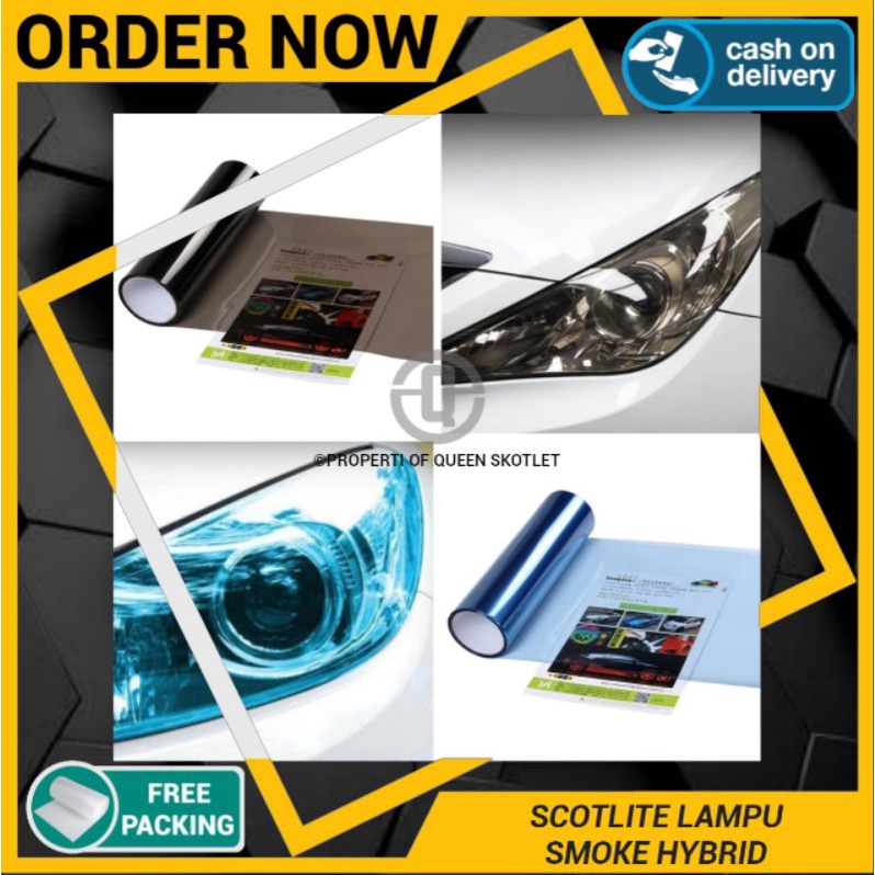 Jual Sticker Skotlet Lampu Smoke Hybrid Glossy Mobil Motor Stiker ...