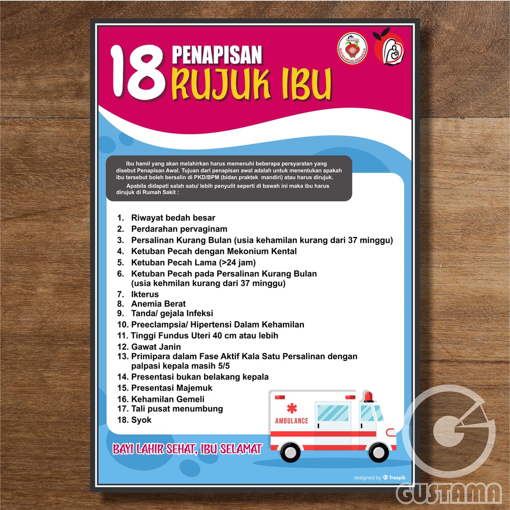 Jual Poster Kebidanan Penapisan Rujuk Ibu, Poster Kesehatan Wipe and Clean A3+ | Shopee Indonesia